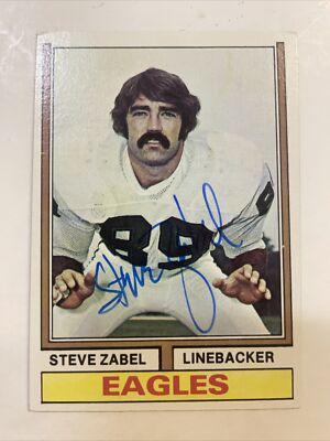 1974 Topps Steve Zabel Autographed Card #428 Philadelphia Eagles A-151 ...