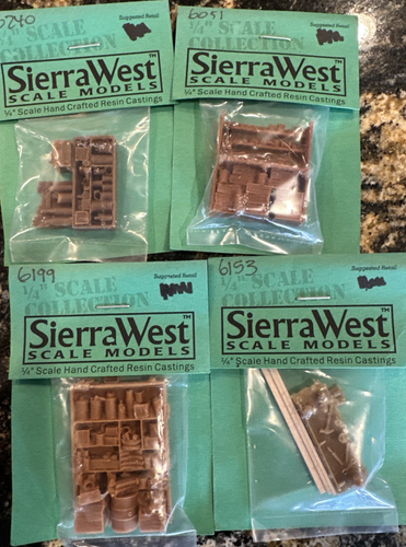 Sierra West O Scale 1:48 Workshop Details Lot of 4 Packages WYSIWYG On3 ...