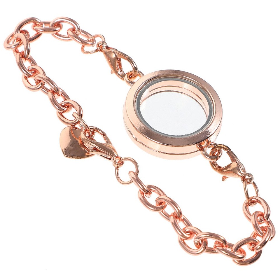 Magnetic Crystal Living Memory Locket Bracelet for Floating Charms Gift ...