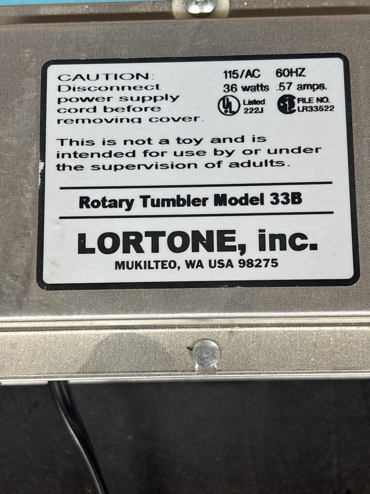 Lortone Model 33B Rotary Rock Tumbler w/ Barrel – Tested Working | eBay