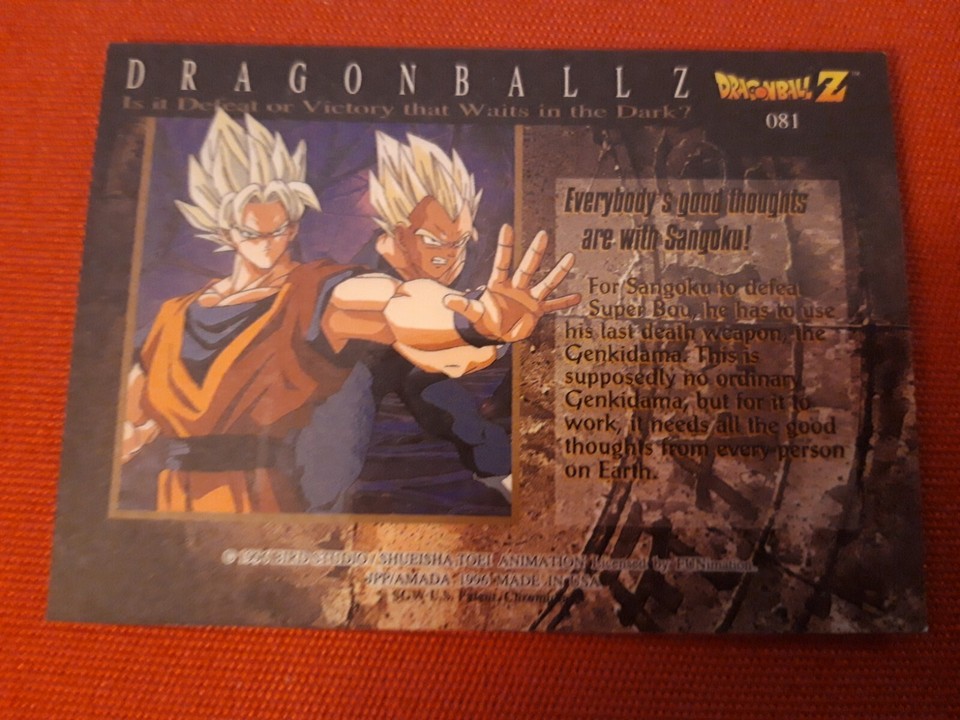 081 Genkidama Chromium Card DBZ Dragon Ball Z 1996 Bird Amada USA TBE ...