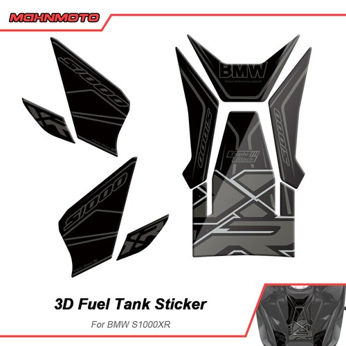 For 2020--2023 BMW S1000XR Triple Black 3D Fuel Tank Protector Pad ...