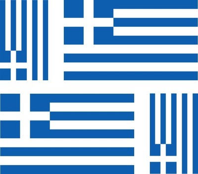 Set of 4x sticker vinyl car bumper decal outdoor moto world flag greece ...