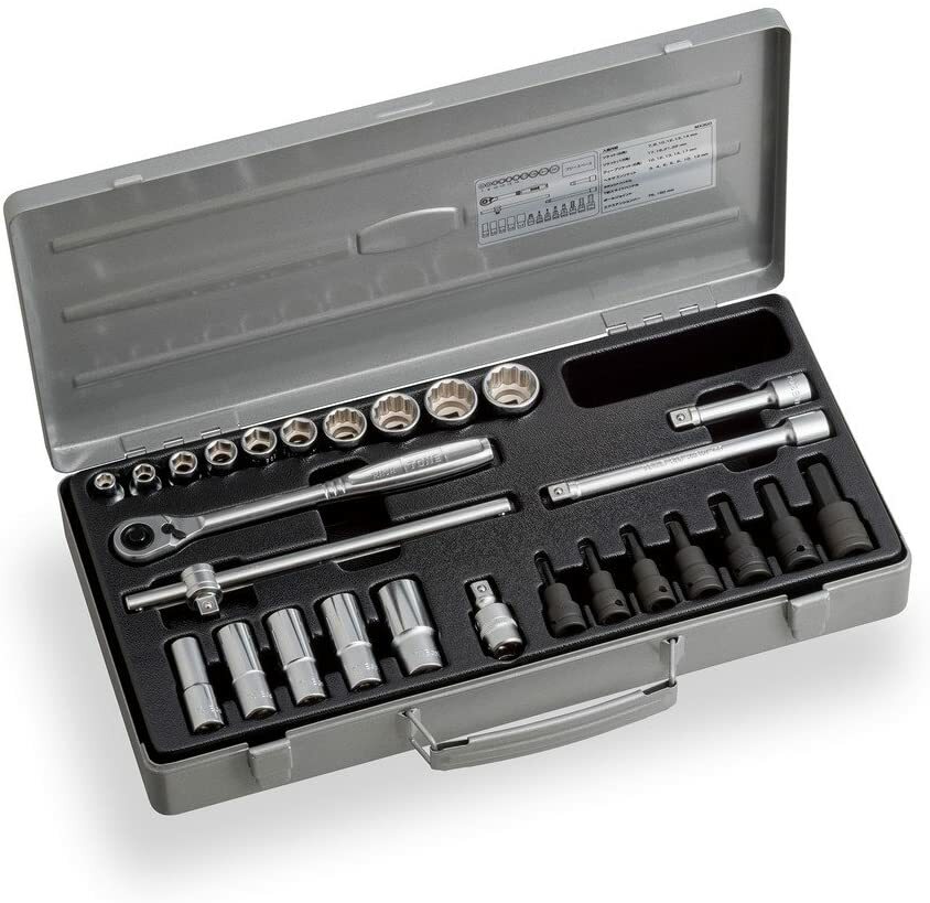 TONE 3/8" Drive Socket Wrench Set with Box 27 Tools MX300 JAPAN | eBay