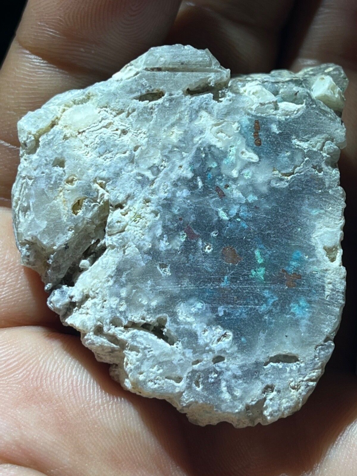 Confetti chrysocolla , Aquadité , Natural Raw end cut Slab 44.2 Gr ...