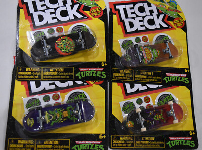 SET OF 4! Tech Deck Santa Cruz Teenage Mutant Ninja Turtles TMNT ...
