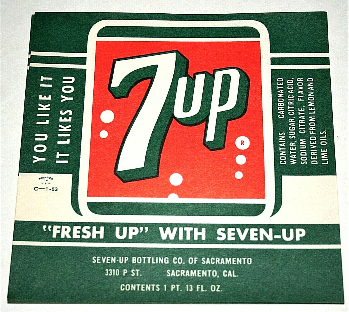7up Can Label