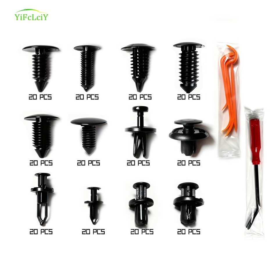 240PCS For Ford Mustang Car Bumper Clips Kit Auto Plastic Rivets Push ...
