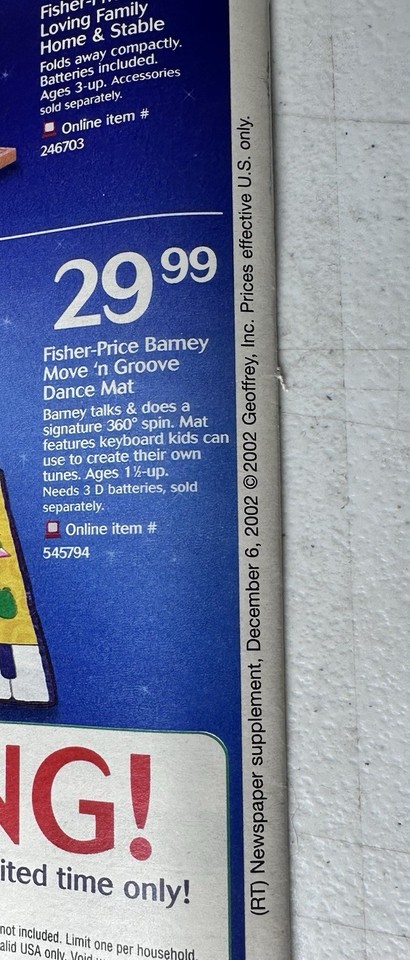 2002 Toys R Us Holiday Flyer GameCube Xbox Barbie Castle Grayskull TRU ...