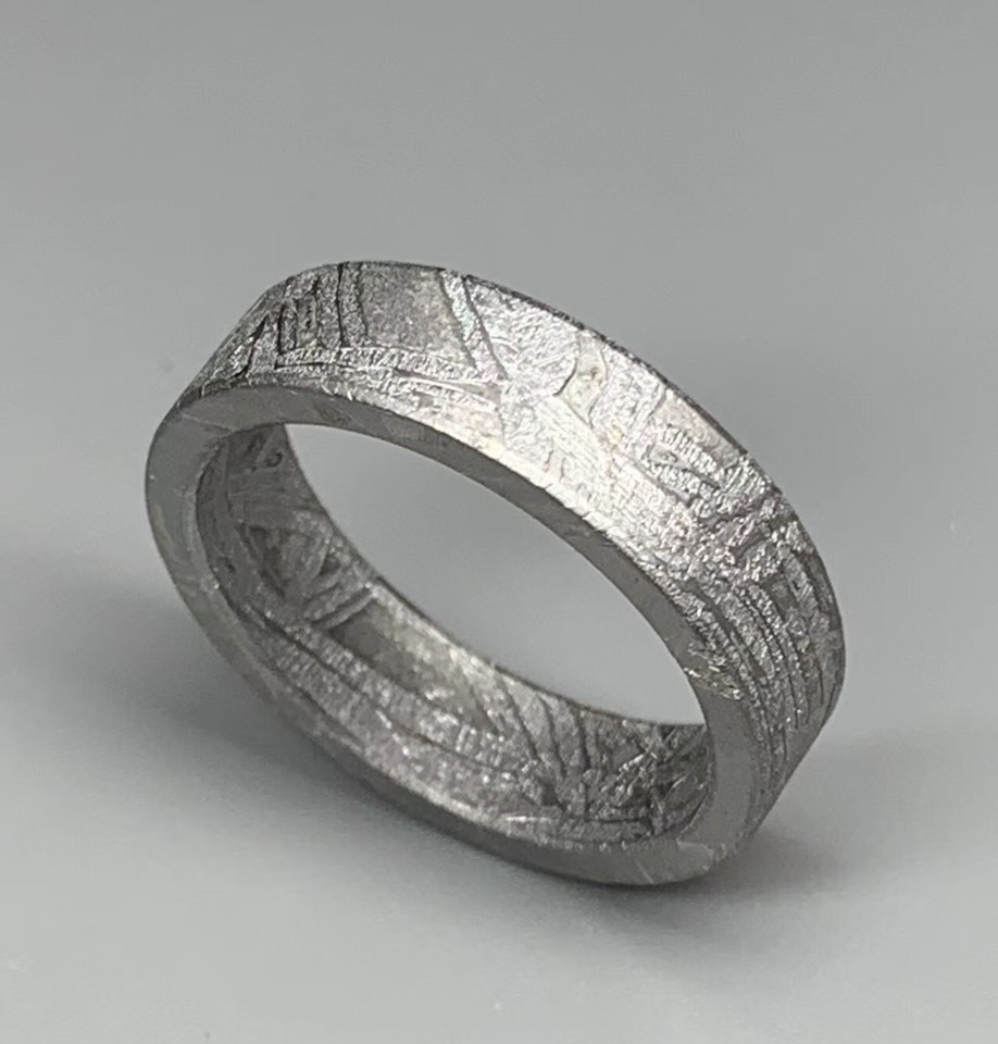 Muonionalusta meteorite ring Meteor Wedding Ring size:11 (Ring support ...