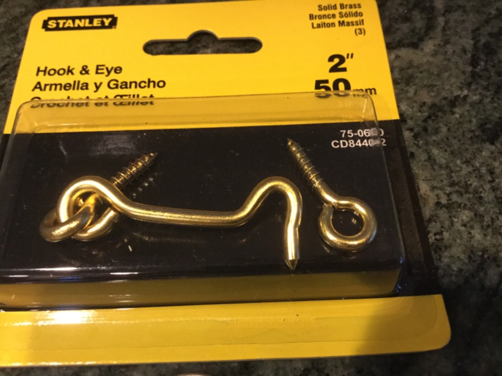 Stanley latch Hook Eye Solid Brass Latching Doors Gates 2" 75-0620 ...