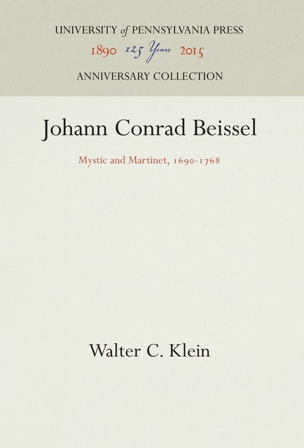 Johann Conrad Beissel von Walter C. Klein (2017, Gebundene Ausgabe ...