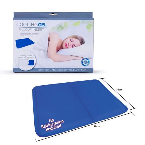 2 x Cooling Gel Pillow Insert Cooling Gel Mat Cushion Seat Bed Sofa ...