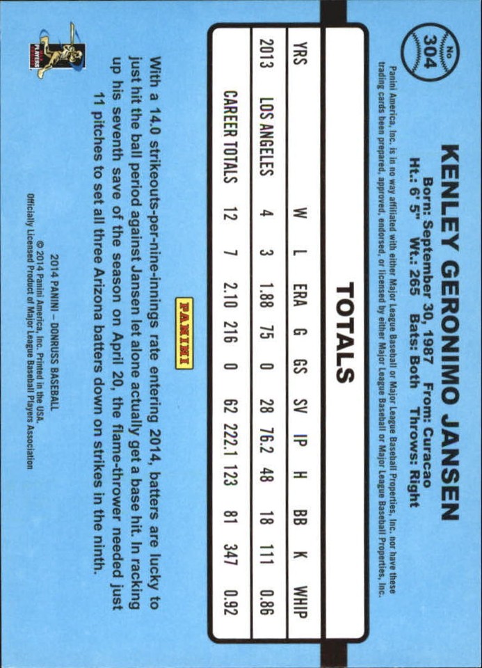 2014 Donruss Press Proofs Silver Dodgers Baseball Card #304 Kenley ...