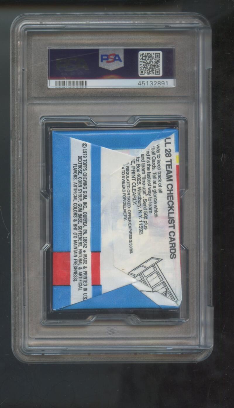 1981 Topps Football Card Unopened Wax Pack 1979 Wrapper PSA 7 Graded ...