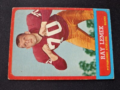 1963 Topps Football Card # 127 Ray Lemek SP - Pittsburgh Steelers (VG ...