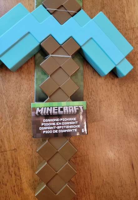 Minecraft Diamond Pickaxe 14 inches long handle is 9.5 inches wide for ...