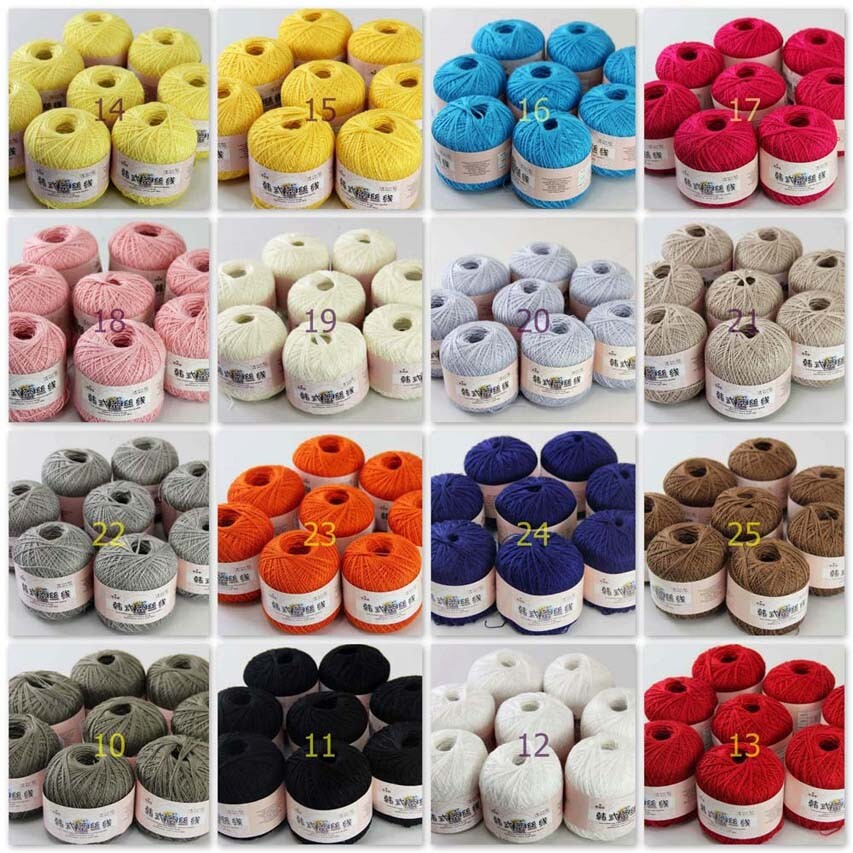 Thread No.8 Cotton Crochet Yarn Craft Tatting Hand Knit Embroidery ...