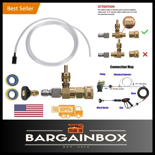 Universal 3/8" Quick Connect Soap Injector Kit for Efficient Pressure ...