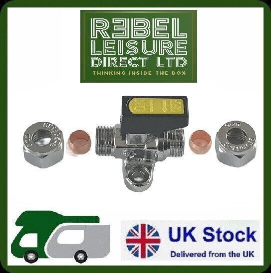 8mm Single Gas Isolator/Isolation Valve With Fixing Points Motorhome ...