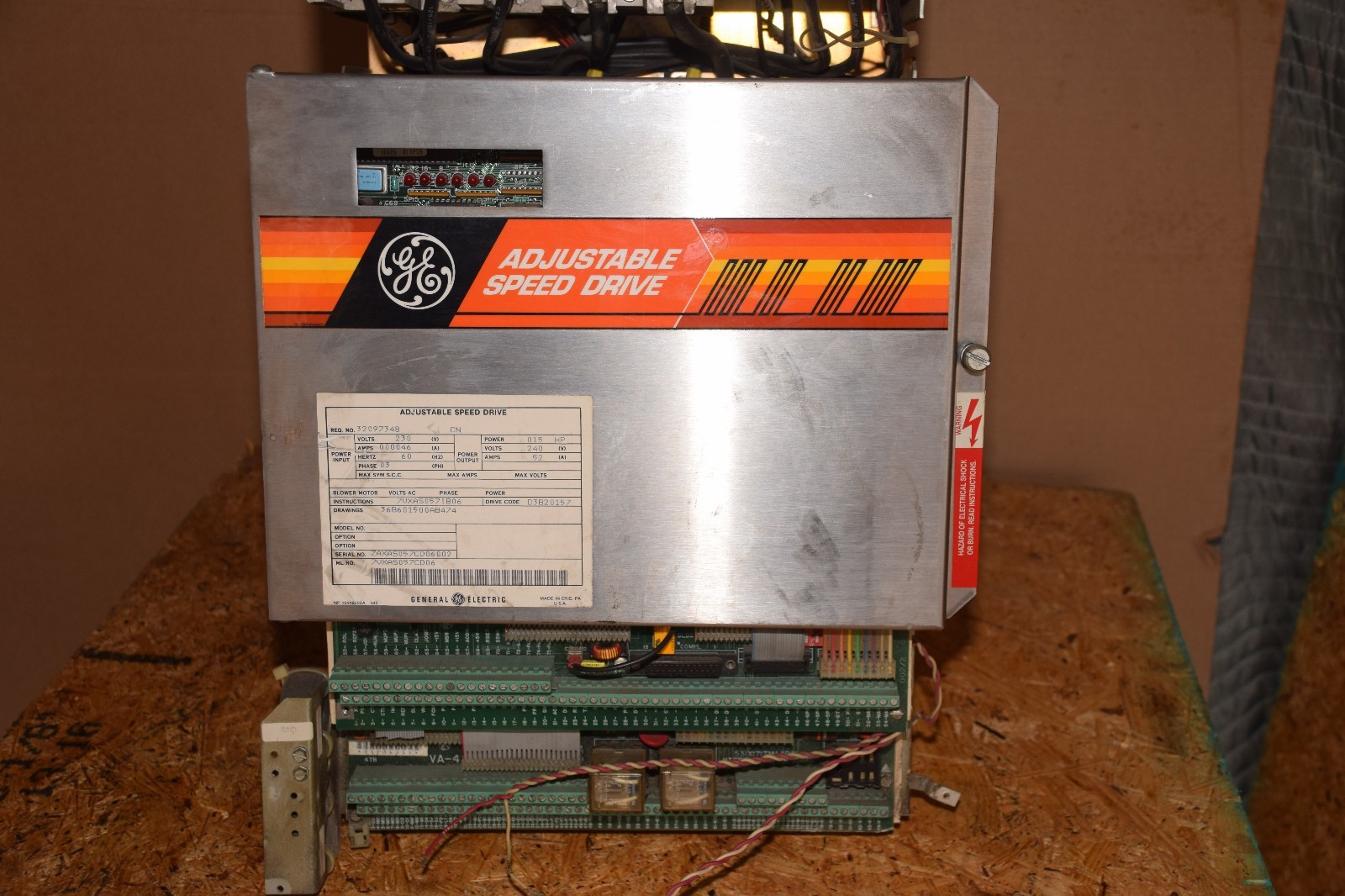 GE GENERAL ELECTRIC DC-300 Adjustable speed drive 7VXAS057CD06 15HP ...