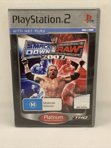 WWE SMACKDOWN VS RAW 2007 - Playstation 2 / PS2 Platinum game - With ...