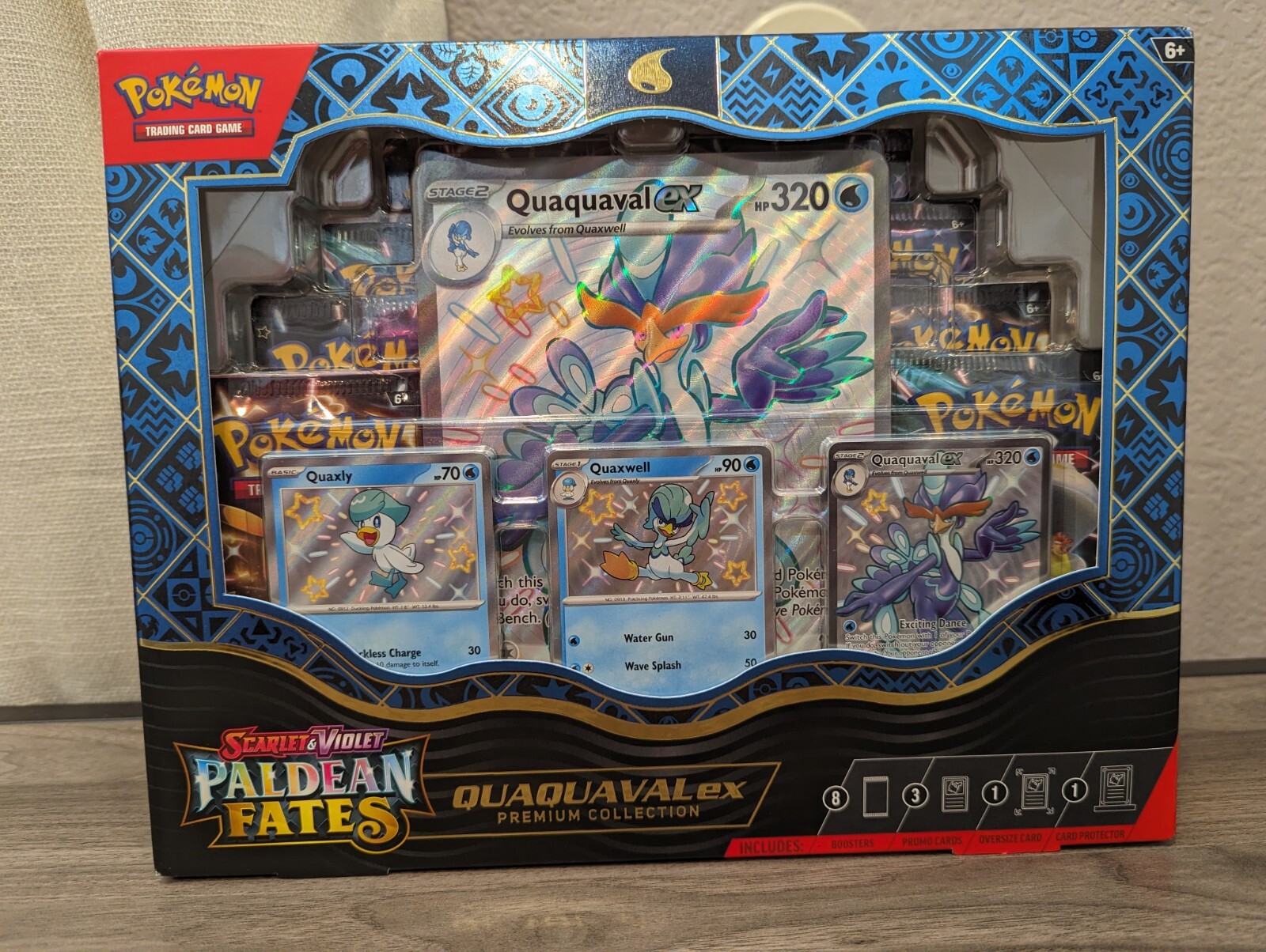 Pokemon TCG: Paldean Fates Quaquaval EX Premium Collection Factory ...