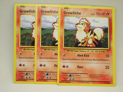 3x Growlithe 17/108 XY Evolutions Pokemon TCG Card NM | eBay