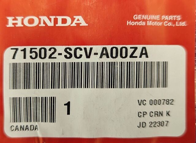 Genuine Honda Element Rear Bumper Center Cover (Silver) 71502-SCV-A00ZA ...