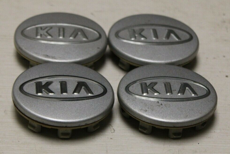 SET OF FOUR (4) Genuine OEM Kia Center Cap SILVER 529602F000 2F000/100 ...