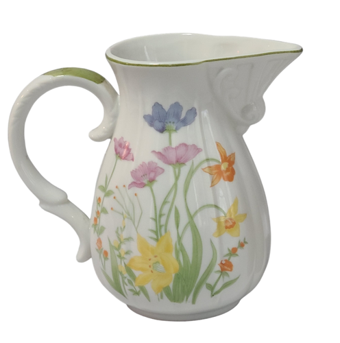 Vintage Floral Hand Painted Porcelain "Mann Day Lily 1976 Japan" Milk ...