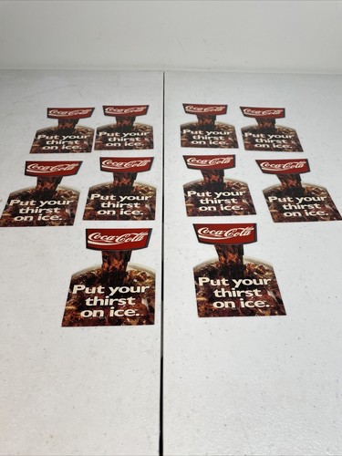 10 Vintage COCA COLA Put Your Thirst On Ice DIE CUT Display Promo ...