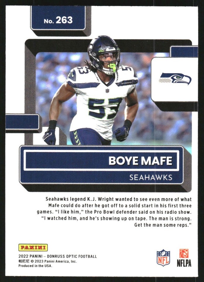 2022 Donruss Optic #263 Boye Mafe RR RC | eBay