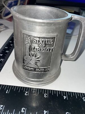Statue of Liberty Pewter Souvenir Cup Liberty Island New York Handle | eBay