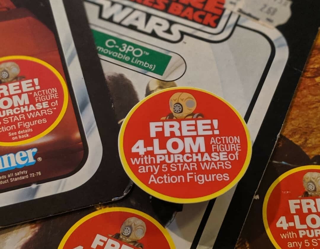 Set of 28 STAR WARS Vintage Collection toy logo & mail away mini vinyl ...