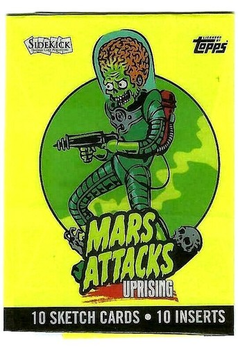 MARS ATTACKS UPRISING 2021 TOPPS**SKETCH FAT PACK EMPTY WRAPPER (NO ...