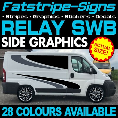 fits Citroen Relay Graphics Stripes Stickers Decals Camper Van Motohome ...