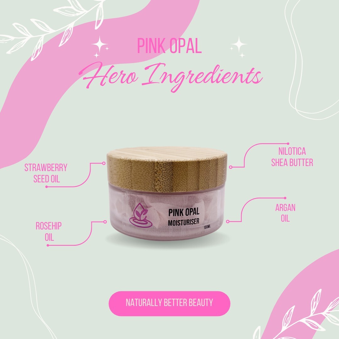 Pink Opal Cream - Handmade, vegan, all natural face and skin cream ...