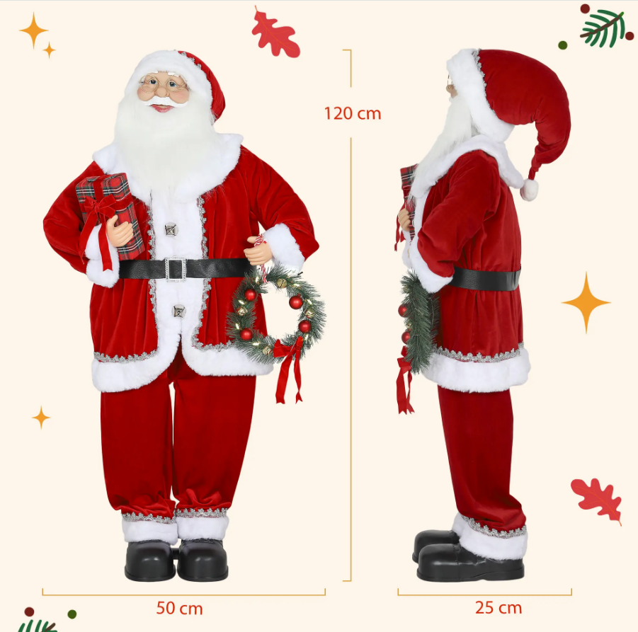 🎅 Singing & Dancing Santa Claus with Gift and Wreath – Animated ...
