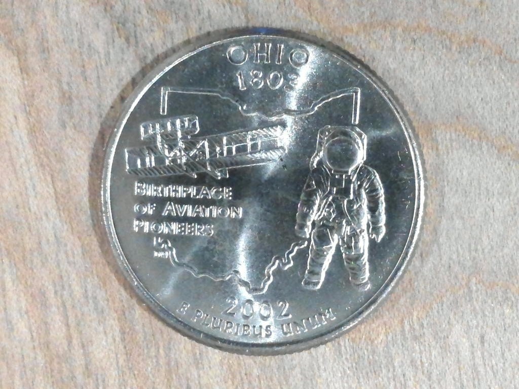 2002 P Ohio State Quarter Uncirculated B.U. U.S. Mint Roll Actual Coin ...
