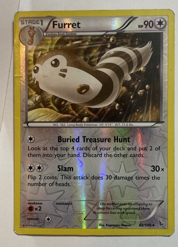 Pokémon TCG Furret Flashfire 82 Reverse Holo Rare | eBay