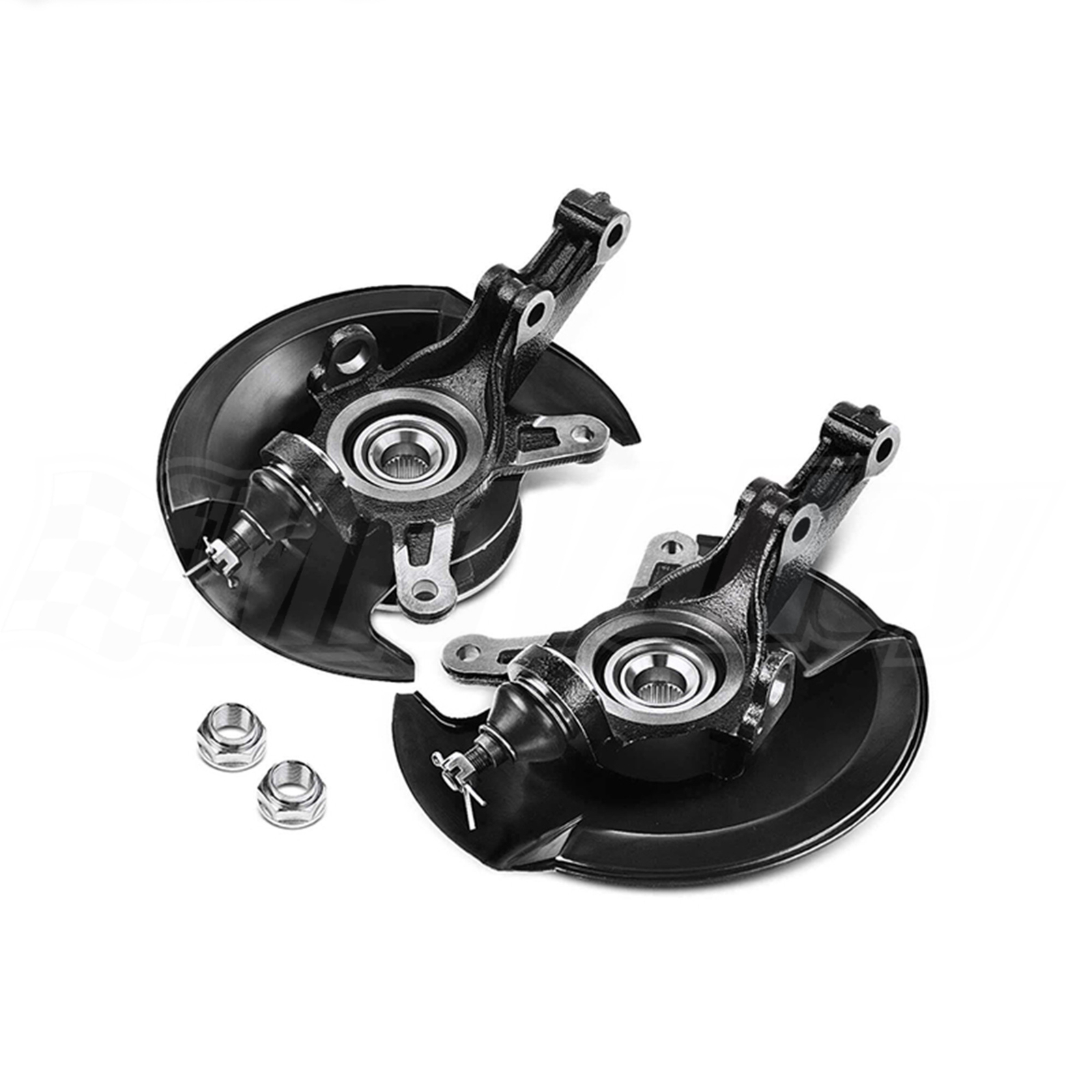 Pair Steering Knuckle & Wheel Hub Bearing Assembly Front for Honda ...