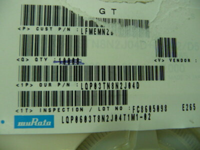 MURATA LQP03TN8N2J04D Qty of 1200 per Lot INDUC | eBay