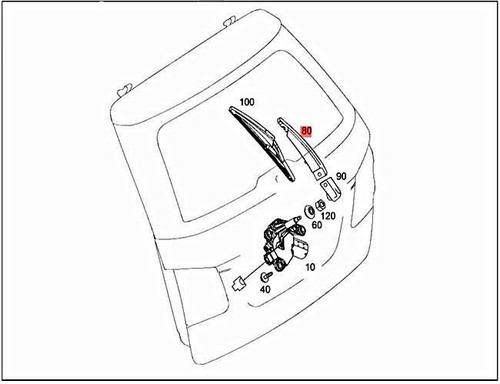 Genuine MERCEDES BBDC S205 X117 X156 X253 Wiper arm 1568200044 | eBay
