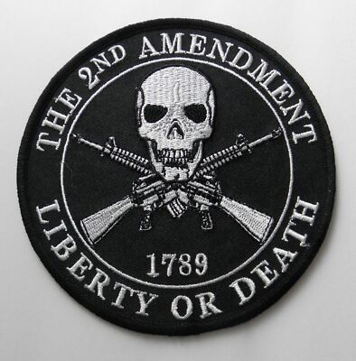 Second 2nd Amendment 1789 Skull Rifles Embroidered Patch 5 inches | eBay