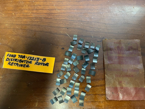 NOS FORD 7RA-12213-B 1957 FLATHEAD DISTRIBUTOR ROTOR RETAINERS CROWN ...