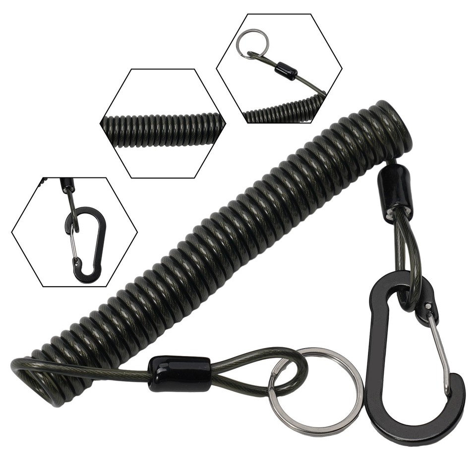 Wire Spring Rope Accessories Fishing Tackle Stainless Steel + Plastic ...