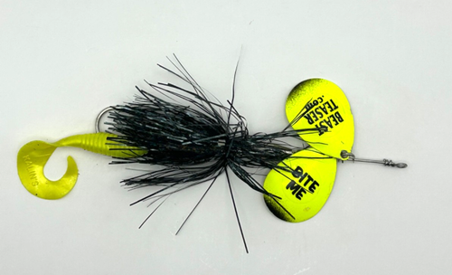 Beast Teaser Double Blade Bucktail Musky Spinnerbait Chartreuse “Bite ...