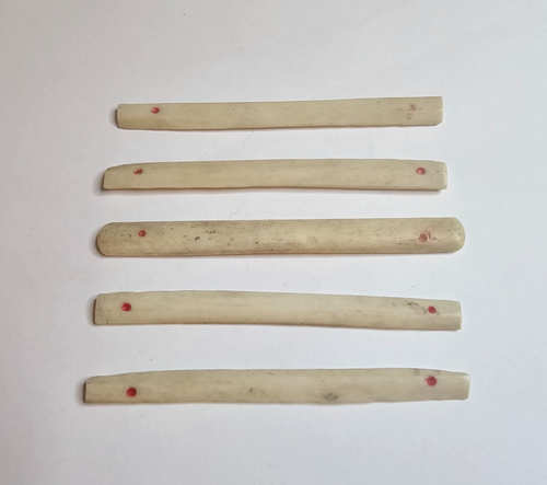 ~5~ 1920-30 MAH-JONG BONE ONE DOT COUNTING SCORING TALLY STICKS MA ...