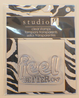 Studio G Feel Better OK? Cling Clear Rubber Stamp | eBay